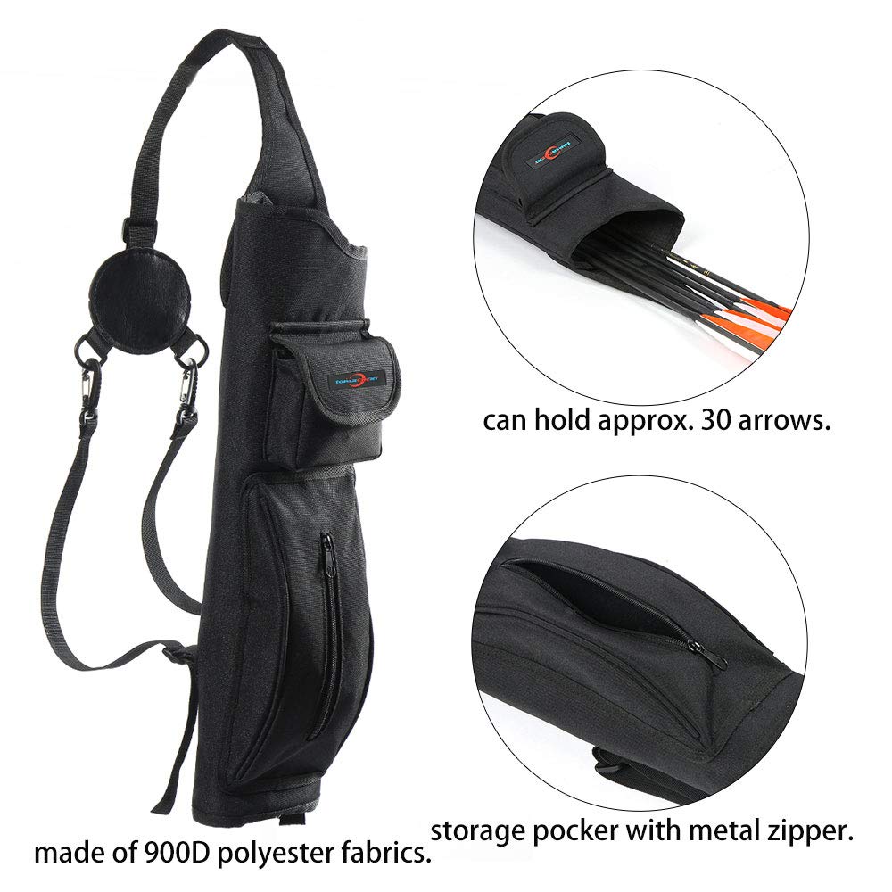 TOPARCHERY Archery 60" Takedown Hunting Recurve Bow and Arrow Set for Adults Practice Competition Longbow Kit 30-50lbs with 6pcs Arrows Right Hand Black