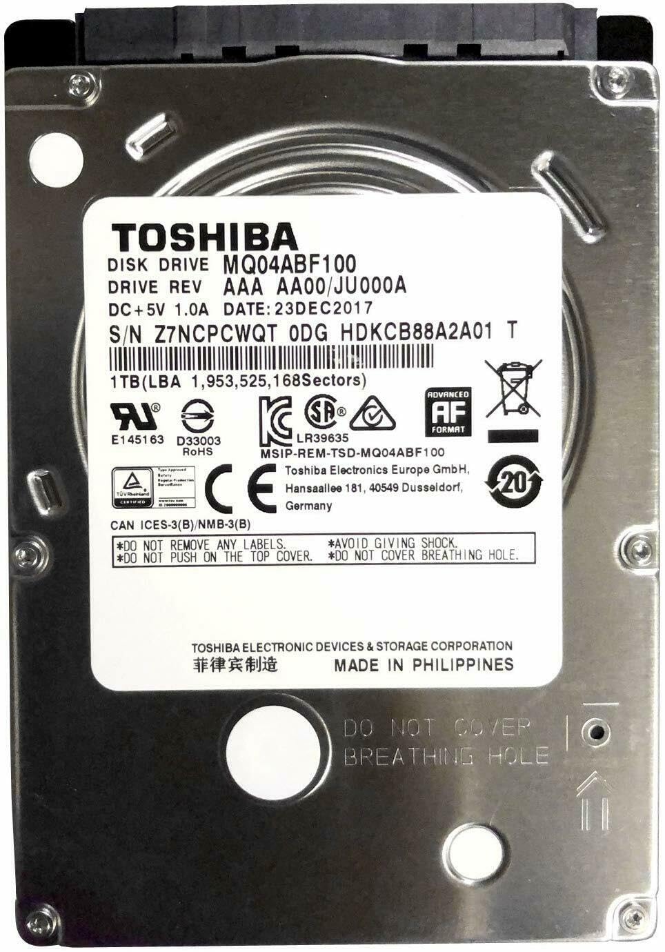 Toshiba 1TB 5400RPM 8MB Cache SATA 3.0Gb/s 2.5 inch PS3/PS4 Hard Drive - 3 Year Warranty (Renewed)