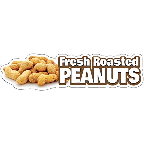 SignMission Fresh Roasted Peanuts Concession Stand Food Truck Sticker, Decal Size: 12"