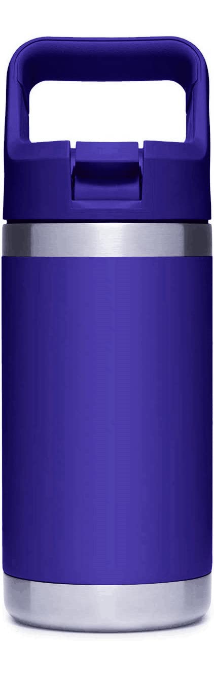 Straw Cap for YETI Rambler Bottle and RTIC Bottle, Straw Lid with 2 Straws and 2 Brushes (Offshore Blue)