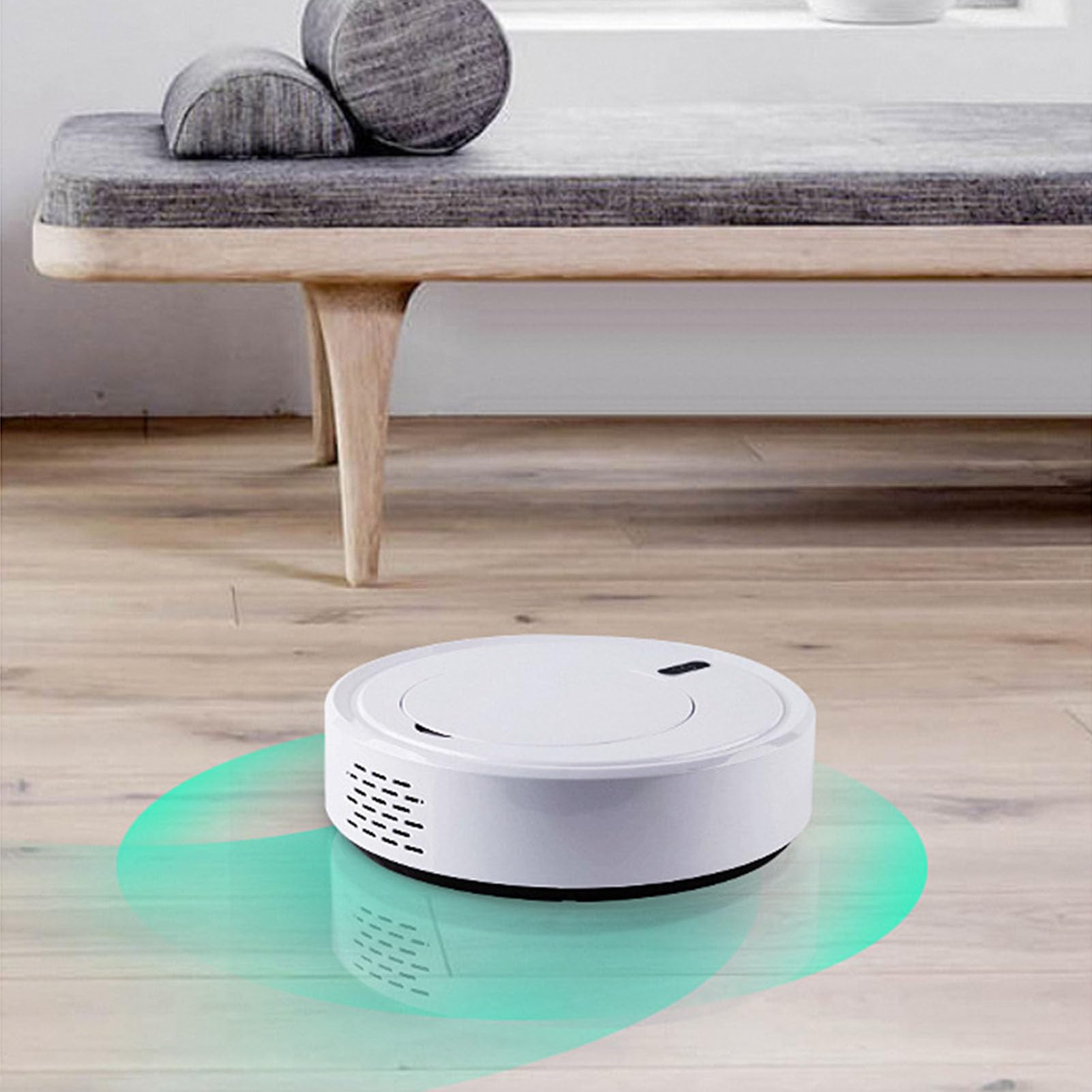 Syrisora Robot Vacuum Cleaner Home Intelligent Robotic Full Automatic 3 in 1 Silent Dust Collector Clean Equipment (White)