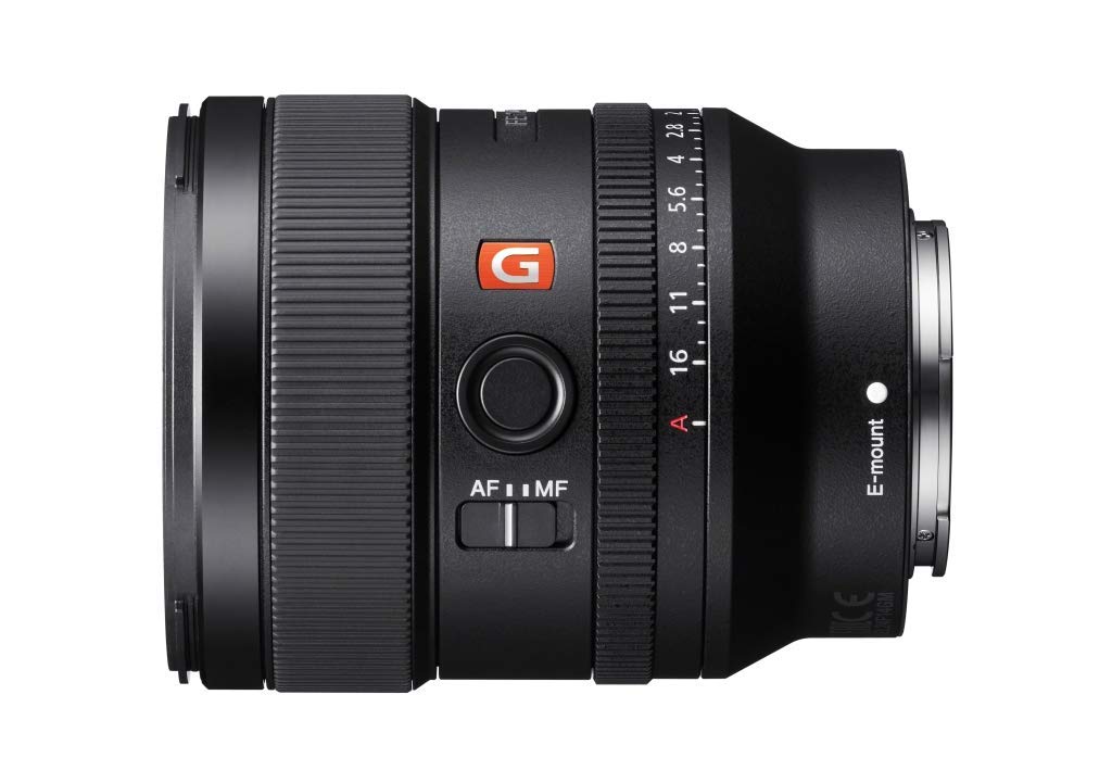 Sony E-Mount FE 24mm F1.4 GM Full Frame Wide-Angle Prime Lens (SEL24F14GM), Black (Renewed)