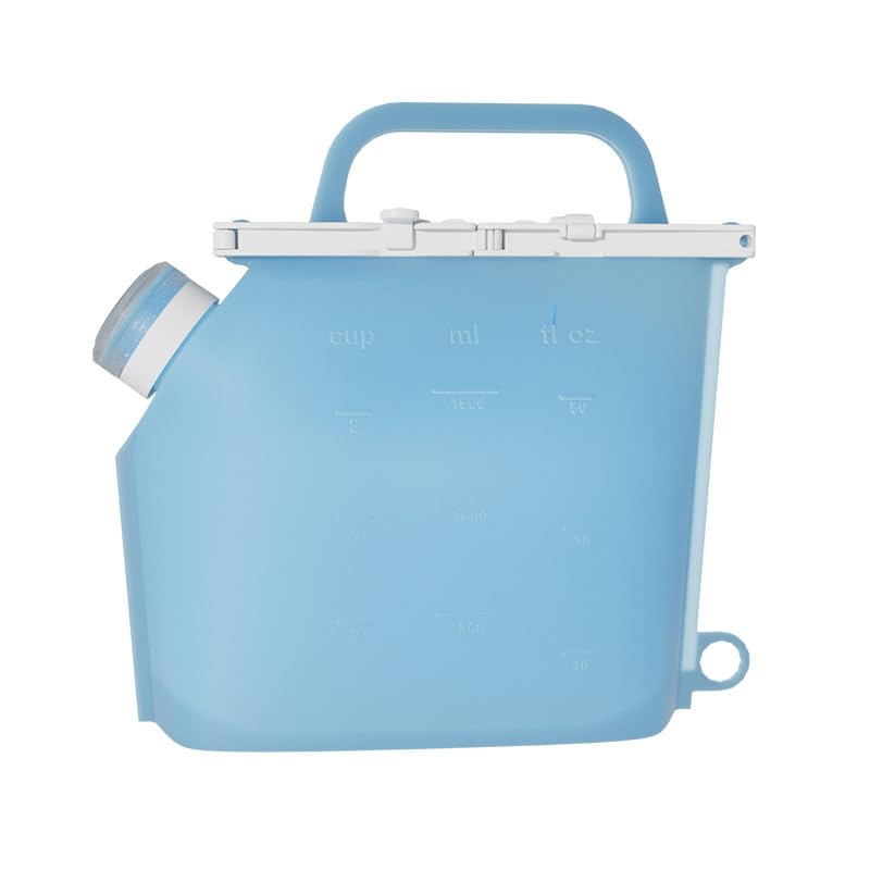 Silicone Bags Reusable Storage - 34OZ Food Rice Cereal liquid Storage Containers Food Pouch countertop airtight, Dry Food Dispenser with Measuring Cup - Latched Lid & Handle - 15 L (blue)