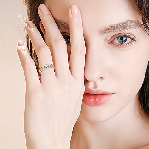 Yafeeso Engagement Rings for Women Moissanite Engagement Rings Platinum Plated Silver Ring moissanite Rings,6