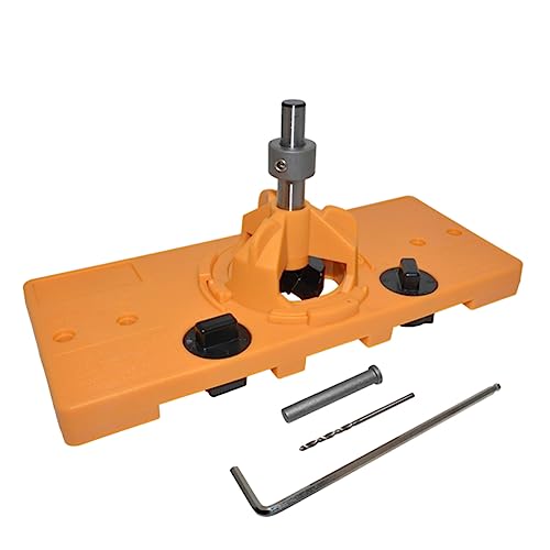 Router Jigs 1 Set Punch Tool Kit Router Jigs Hinge Drilling Tool Set Bit Kit Punch Tool Router Tool 35mm Hinge Hole Positioner Tool Kit Hinge Hole Set Orange Opener