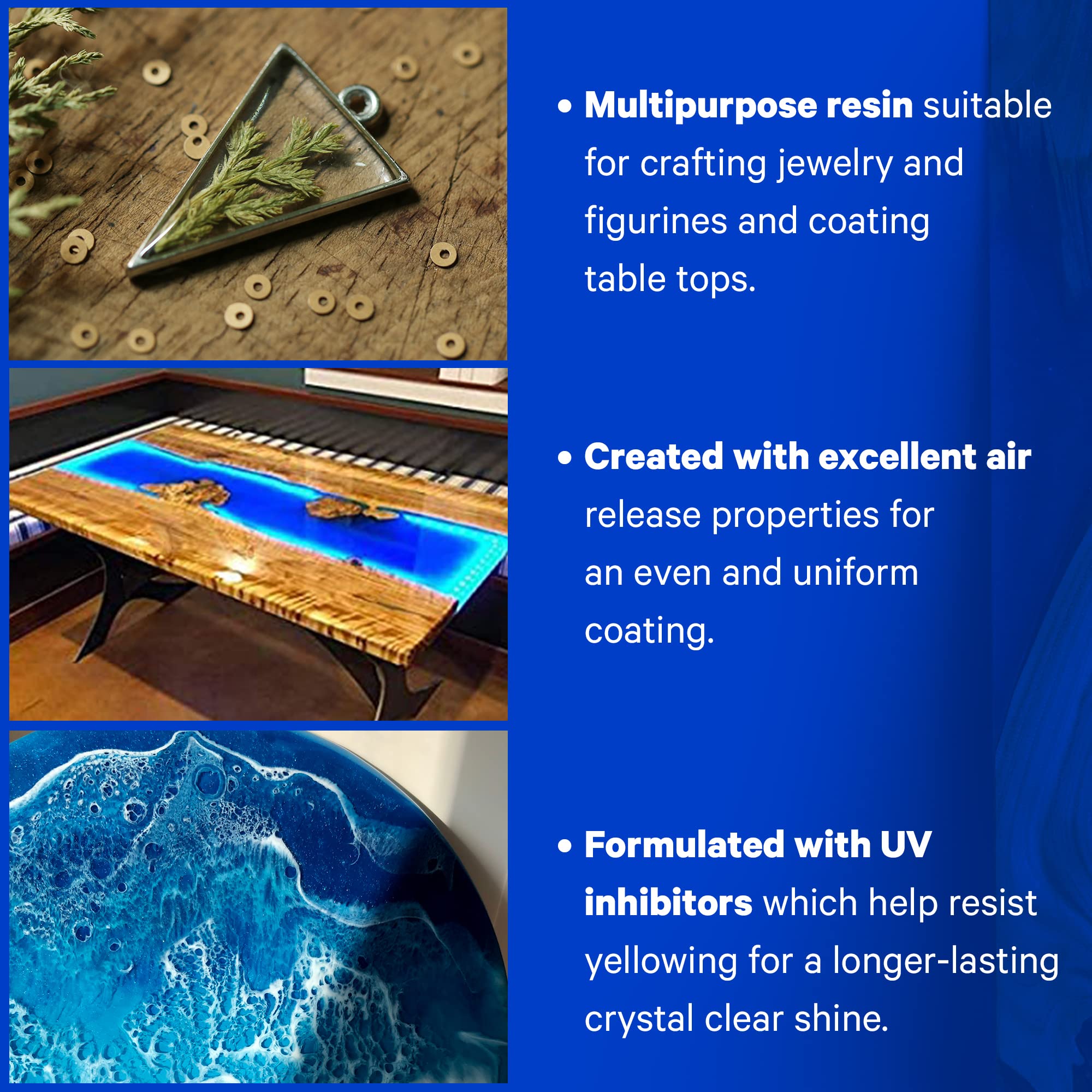 Specialty Resin & Chemical Epox-It 80 (16 oz) Clear Epoxy Resin Kit for Beginners & Experts| Clear Epoxy Coating for Bar Top, Countertop, Tabletop| Crystal Clear formula for Jewelry, Art, & Laminating