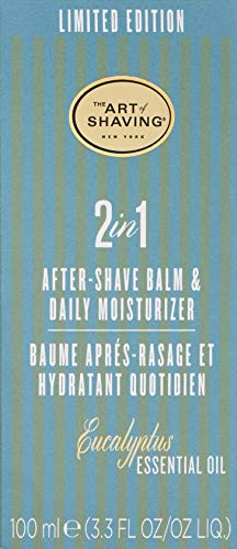 The Art of Shaving After-Shave Balm for Men - Face Moisturizer, Clinically Tested for Sensitive Skin, Eucalyptus, 3.3 Ounce