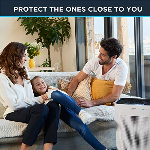 Rowenta 7211003489 PU3040U0 Air Purifier with True Hepa, Active Carbon, and Formaldehyde Filters, 243 Sq Ft, White