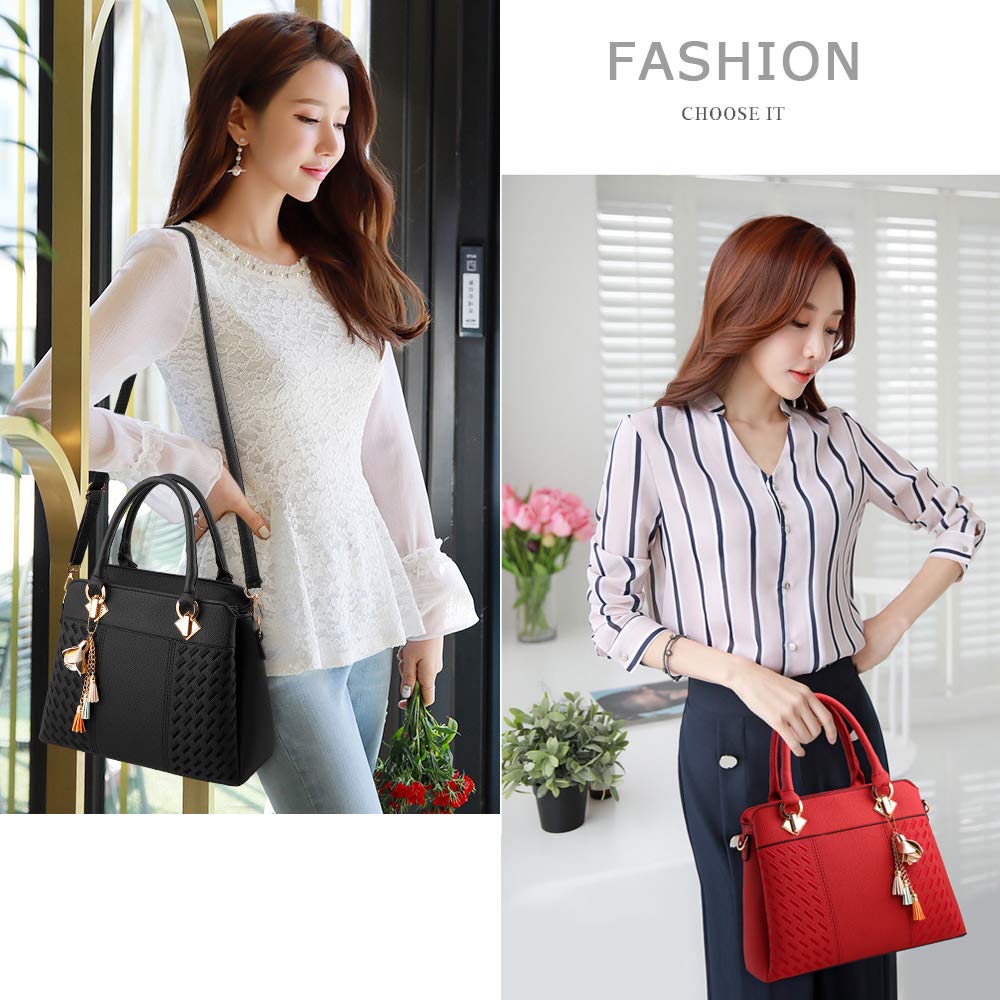 Womens Purses and Handbags Ladies Designer PU Leather Top Handle Satchel Tote Bag Shoulder Bags
