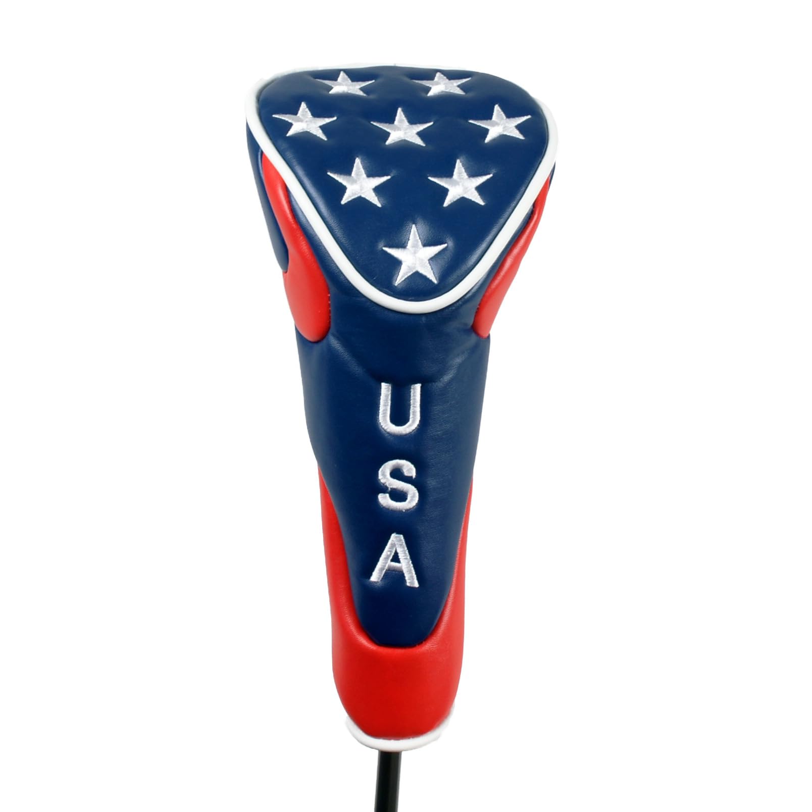 USA Golf Head Cover with Stars (Zipper Closure) - Available in Driver, Fairway and Hybrid (each sold separately) (Driver)