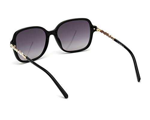 Swarovski sunglasses (SK-0265-S 01B) Shiny Black - Gold - Grey Gradient lenses
