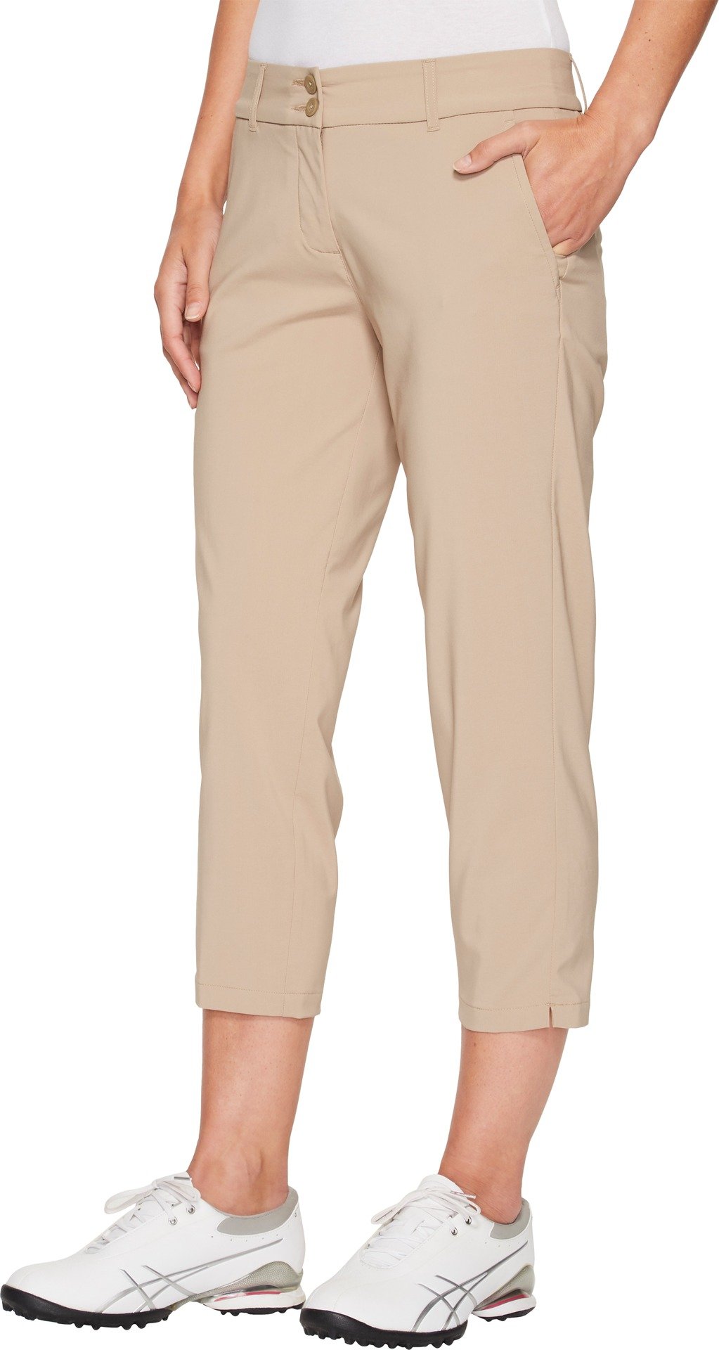 Skechers womens High Side Crop Golf Pants, Chinchilla, 10 US