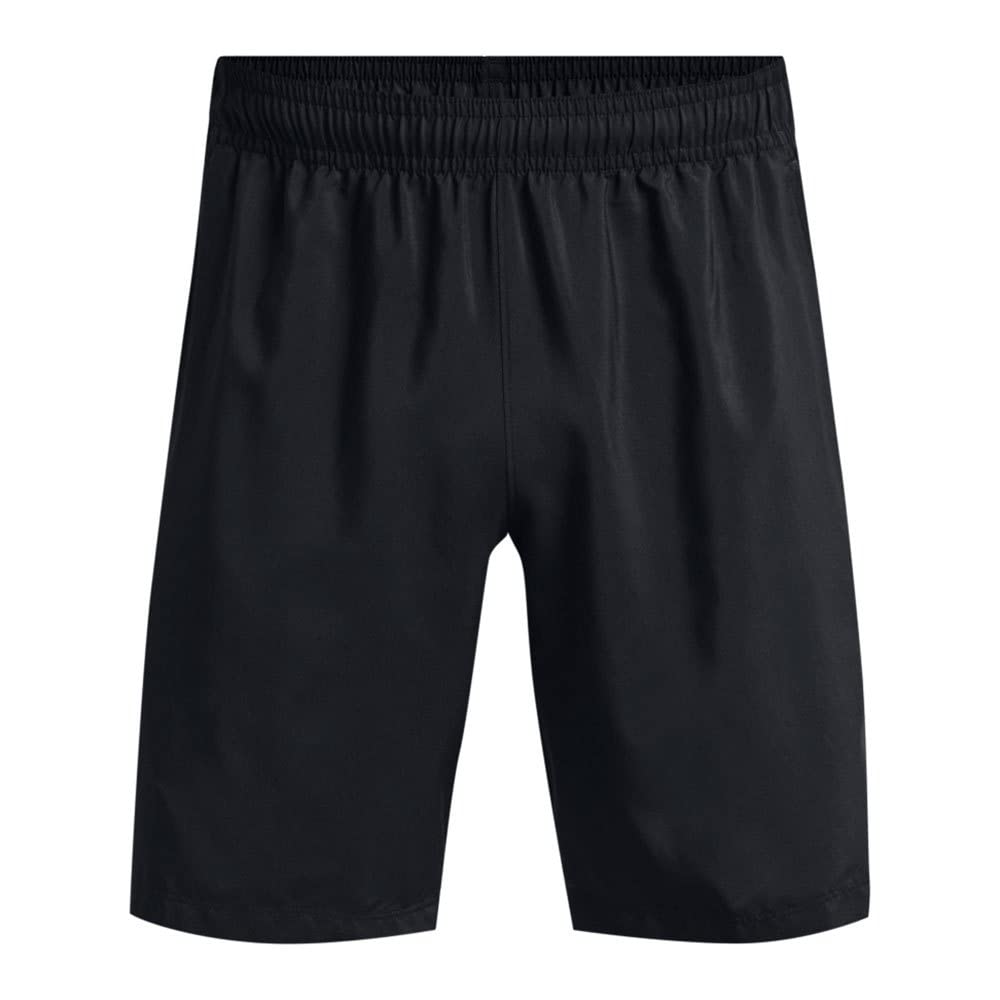 Under Armour Men's Woven Graphic Shorts, (003) Black / / Versa Blue, Large