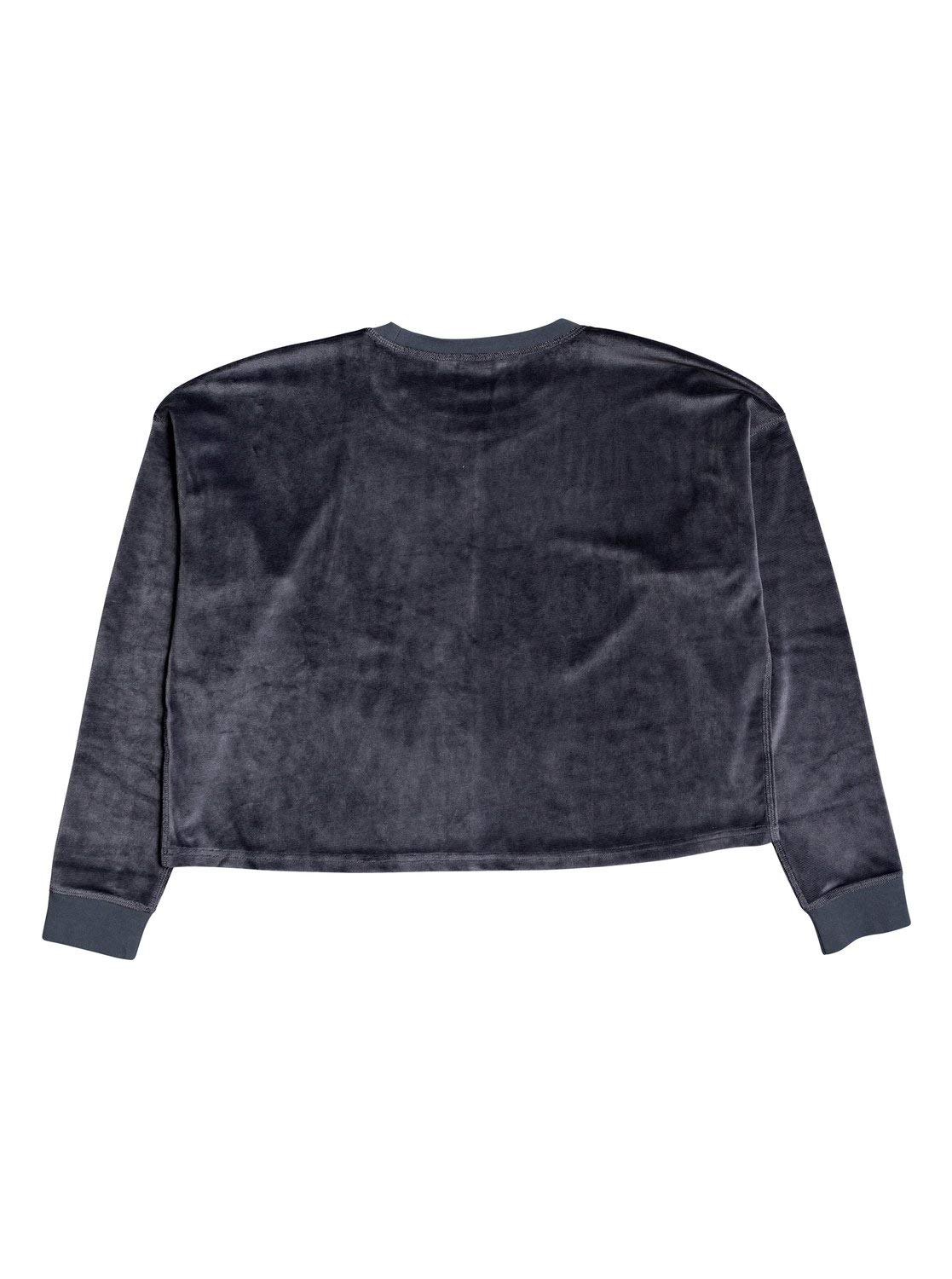 Roxy Women's Crystal Cove Velour Crewneck Fleece, Turbulence, XS