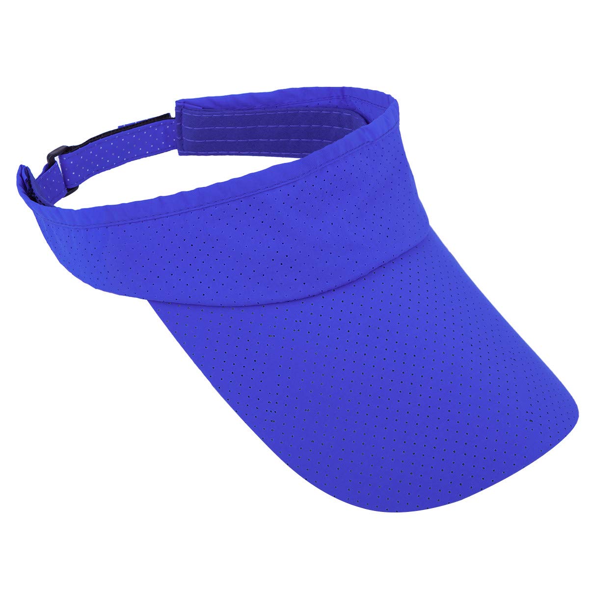 Sportmusies Sun Sport Visors Hat Fits Men Women, Running Golf Beach Cap Extra Long Brim Quick Dry Summer Royal Blue