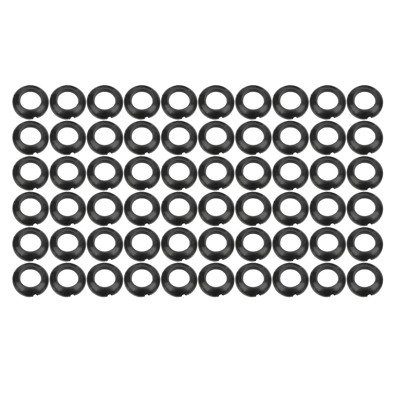 VBESTLIFE 60pcs Fishing Rod Ring,Fishing Rod Building Silicone Elastic Winding Check Ring Trim Ring Adapter for Fishing Rod Building/Repairing(11MM) Other Fishing Tools and