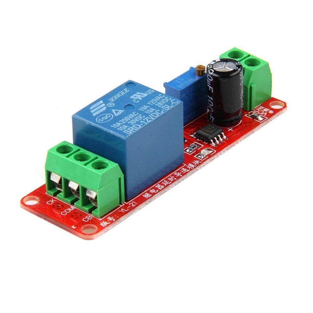 WINGONEER 5Pcs NE555 12V DC Adjustable 0-10 Second Timer Delay Relay Switch Module Shield for Arduino Raspberry Pi