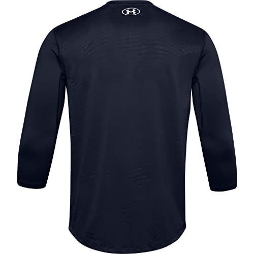 Under Armour Men's IsoChill 3/4 Sleeve Shirt, (410) Midnight Navy / / Baseball Gray, X-Large