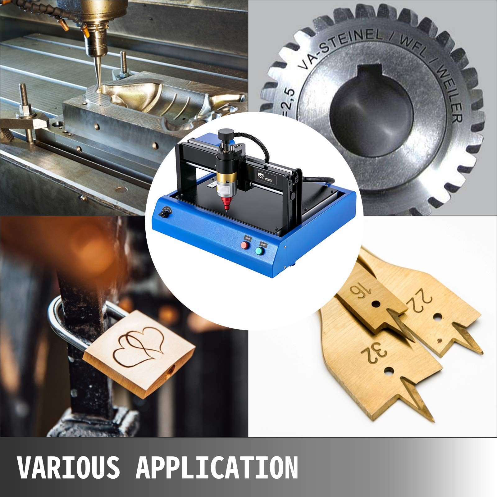 VEVOR Electric Marking Machine 300X200mm Metal Marking Machine 400W Dot Peen Marking Machine Marking Depth 0.05mm-1mm for Marking Code, Serial Number, Letter, Logo(110V)
