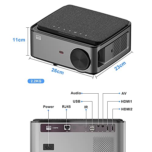 WENLII Full Projector Native 1920x1080P Projetor Smart Phone Beamer LED 3D Home Theater Video ( Size : Multiscreen Version )