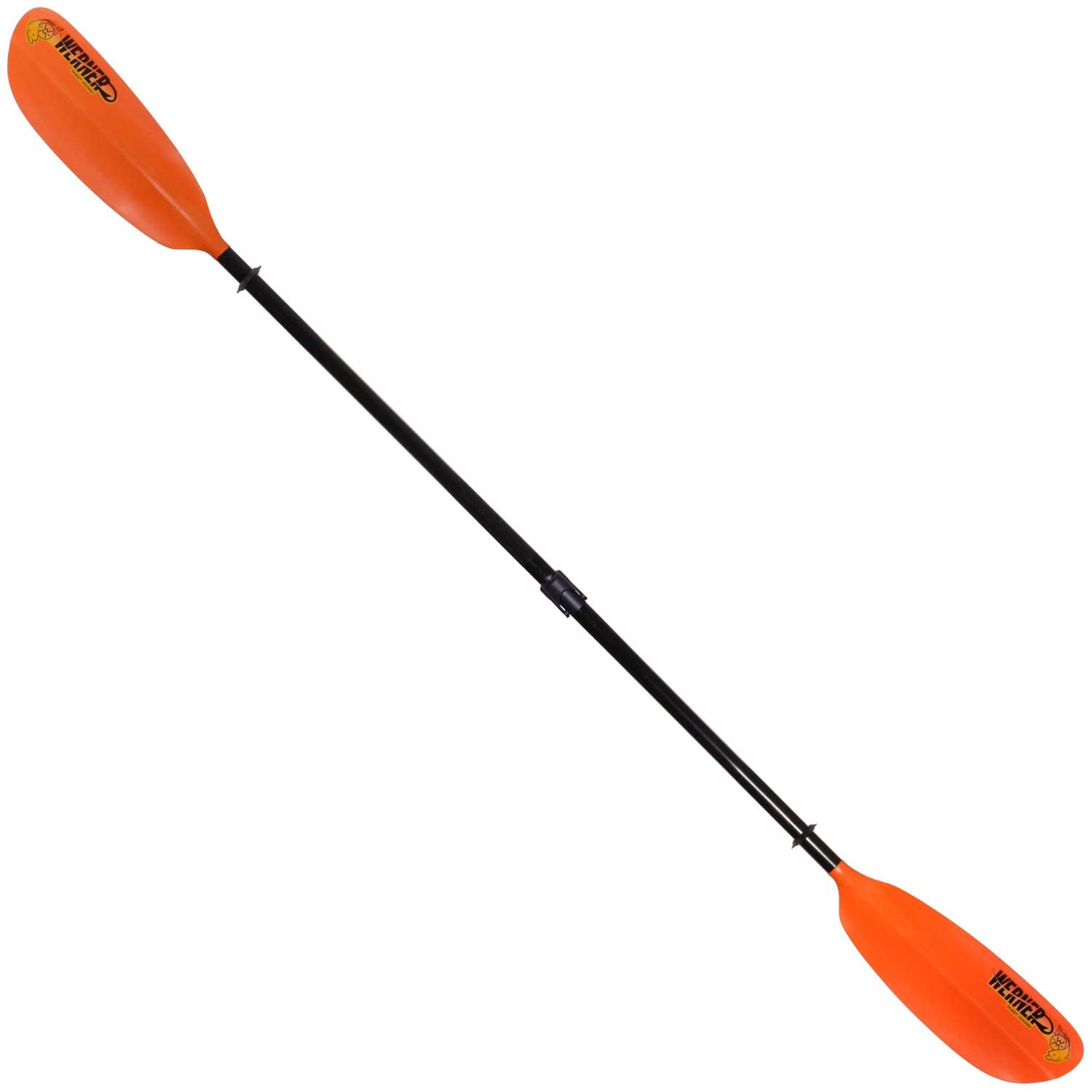 Werner Skagit Hooked Adjustable Fiberglass-Reinforced Kayak Fishing Paddle (Orange, 240-260 cm)