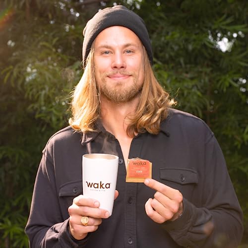 Waka Quality Instant Coffee β Decaffeinated Medium Roast β Arabica Beans & Freeze Dried β 8 Packets for Hot or Iced Premium Instant Coffee