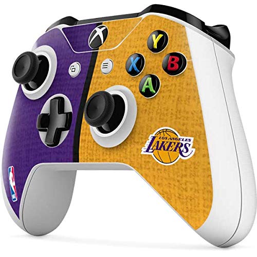 Skinit Decal Gaming Skin Compatible with Xbox One S Controller - Officially Licensed NBA Los Angeles Lakers Canvas Design