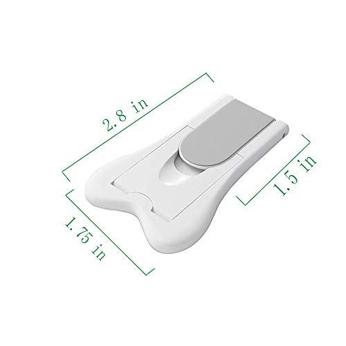 Sliding Door Lock for Child Safety - Baby Proof Doors & Closets. Childproof Your Home with No Screws or Drills (Set of 2, White)