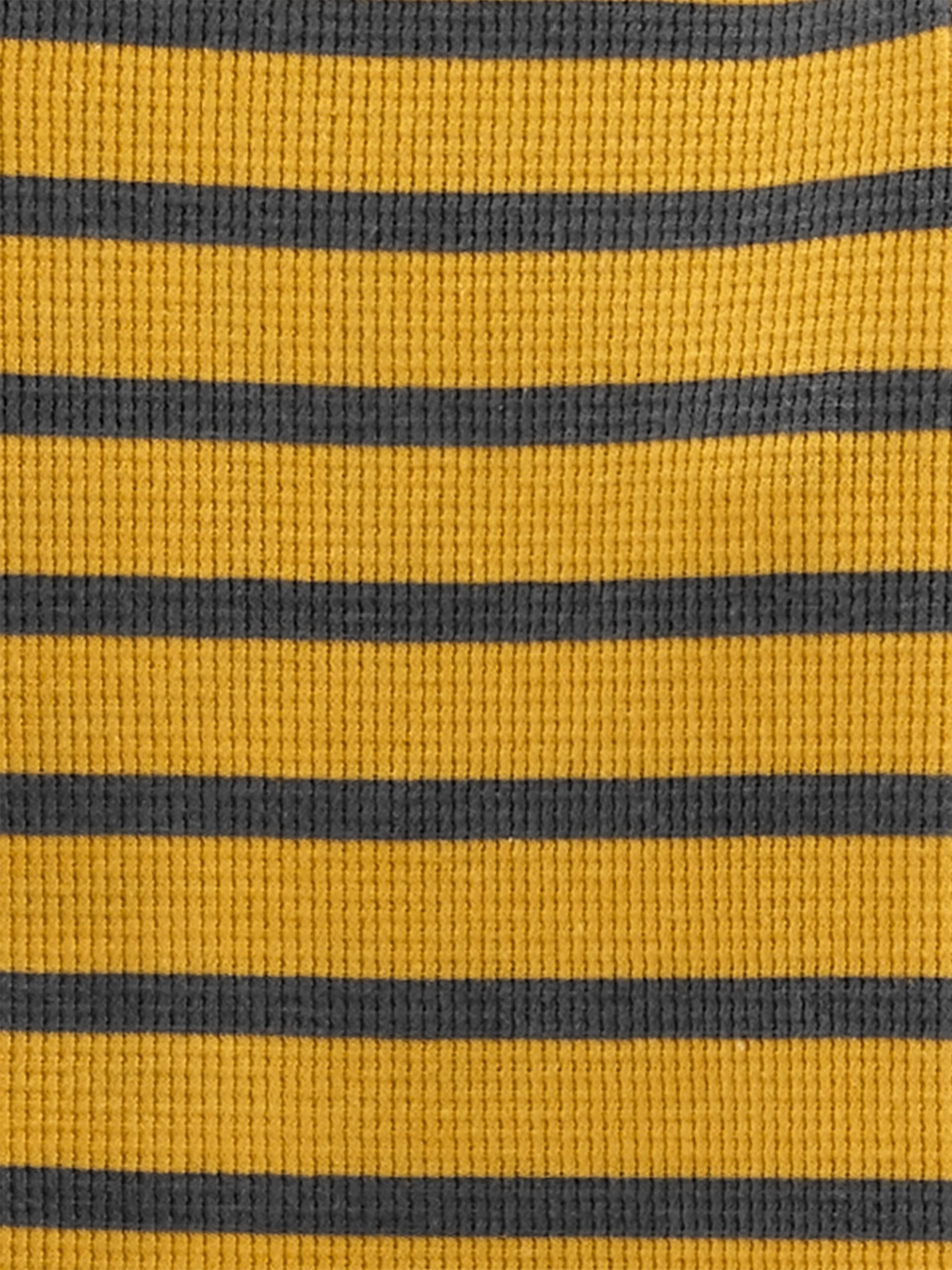 Simple Joys by Carter's Boys' 3-Pack Thermal Long Sleeve Shirts, Grey/Navy Heather/Yellow Stripe, 2T