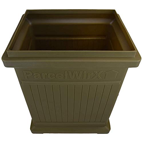 RTS Home Accents ParcelWirx Premium Vertical Storage Cabinet/Package Delivery Box with Lift Off Lid, Oak