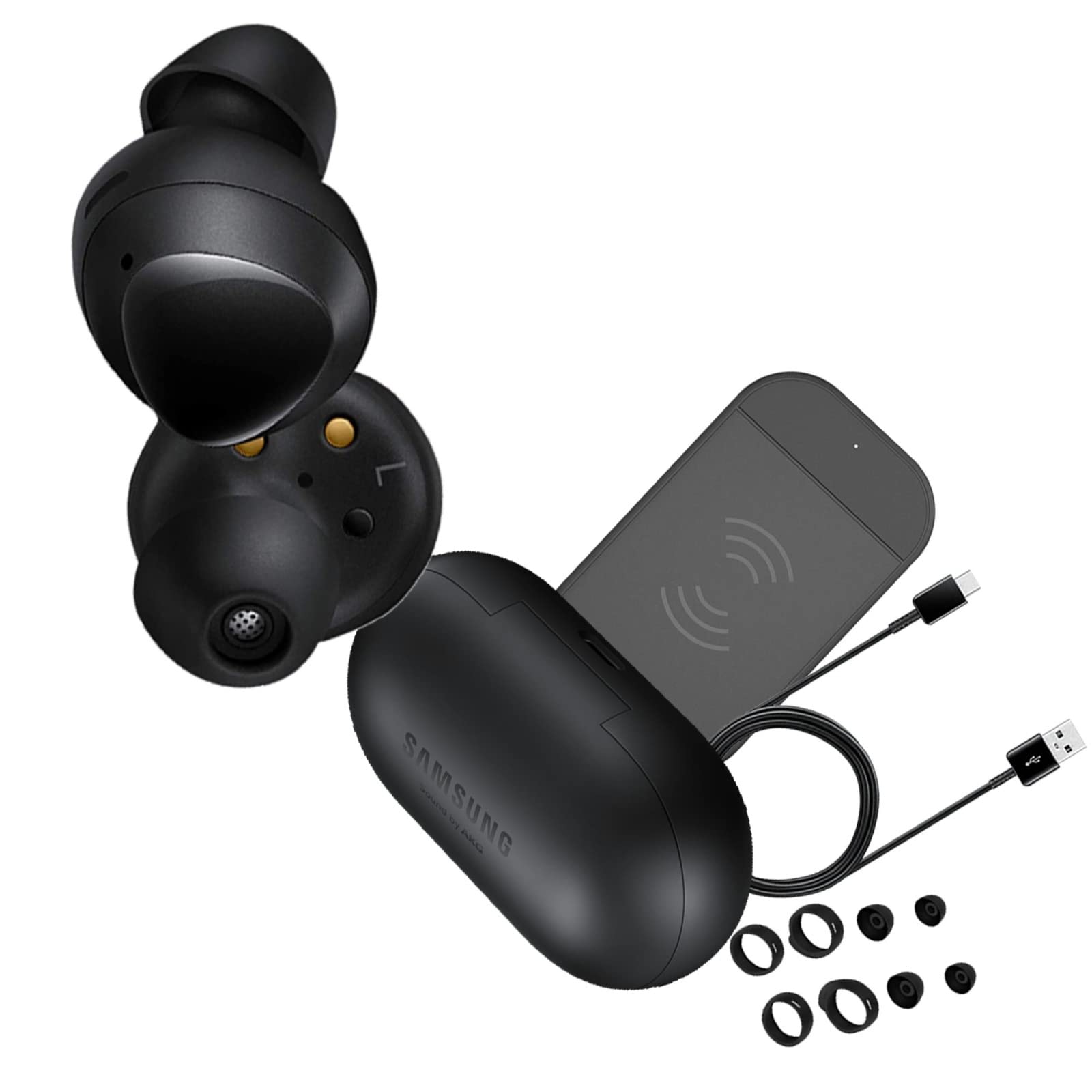 SAMSUNG Galaxy Buds SM-R170 True Wireless Bluetooth Earbuds w/10w Wireless Mat (US Retail Packing)