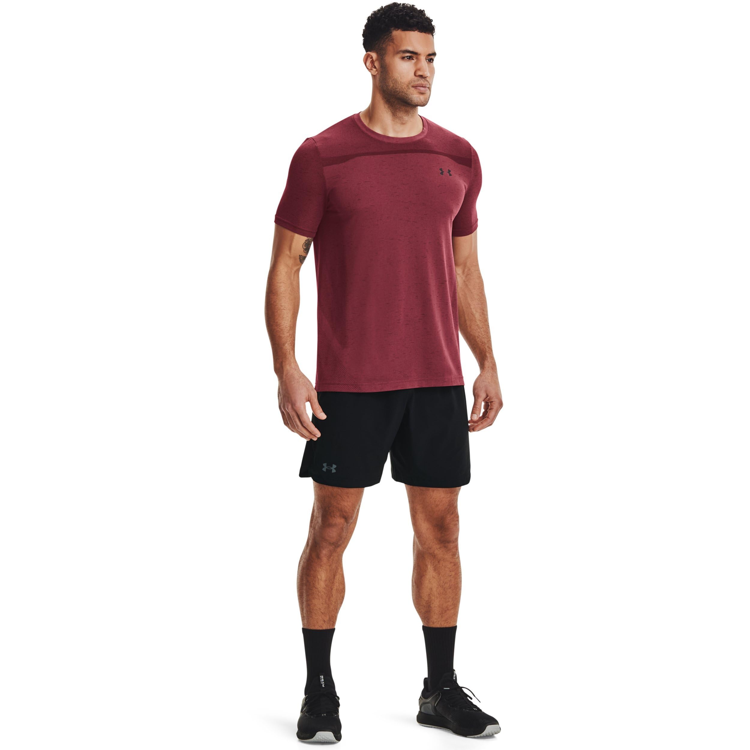 Under Armour Men's UA Elevated Woven Fitted Shorts (as1, Alpha, l, Regular, Regular, Black 001)