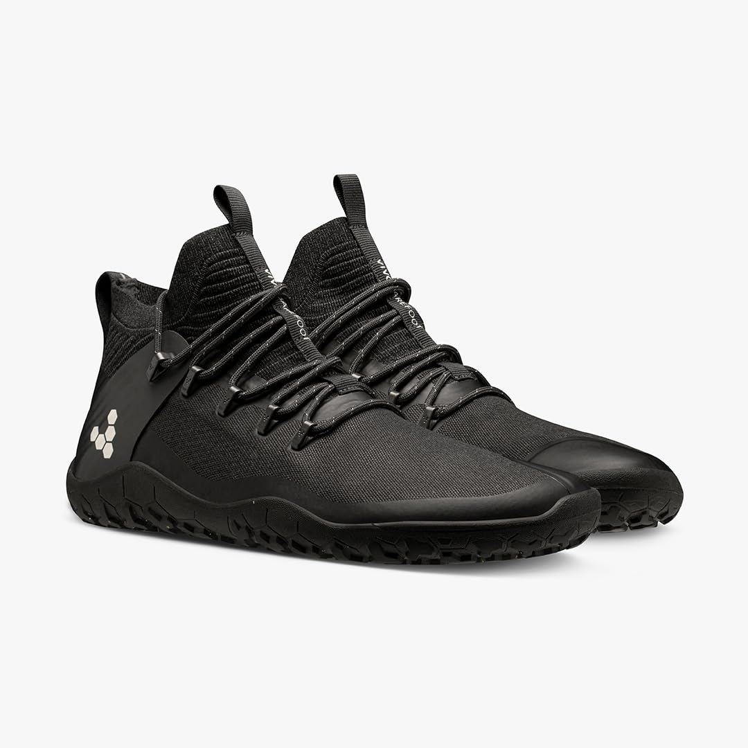 Vivobarefoot Magna Trail II FG, Mens Vegan Hiking Trainers with Barefoot Sole Obsidian