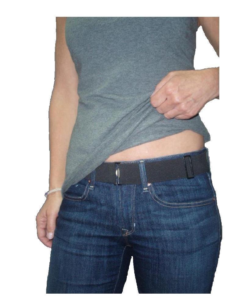 SkinniBelt For Women The Original Elastic No-Show Belt (Medium, Denim Blue) Invisible Belt With Premium Webbing Made In The USA