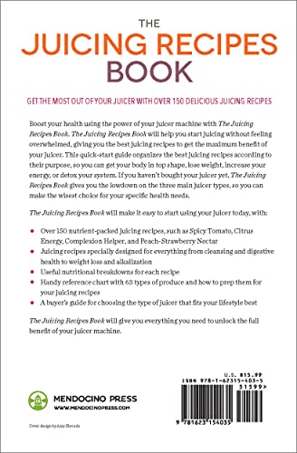 The Juicing Recipes Book: 150 Healthy Juicer Recipes to Unleash the Nutritional Power of Your Juicing Machine