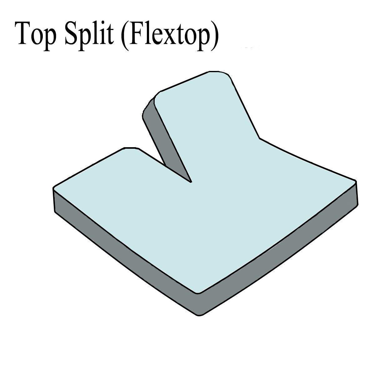 Split Top California King (Adjustable, Flex Top Cal-King Size) 100% Egyptian Cotton, Dark Grey Solid, 800 Thread Count, Sateen Weave, 15 inch Deep Pocket Bed Sheet Set - Split Down 34" from The top