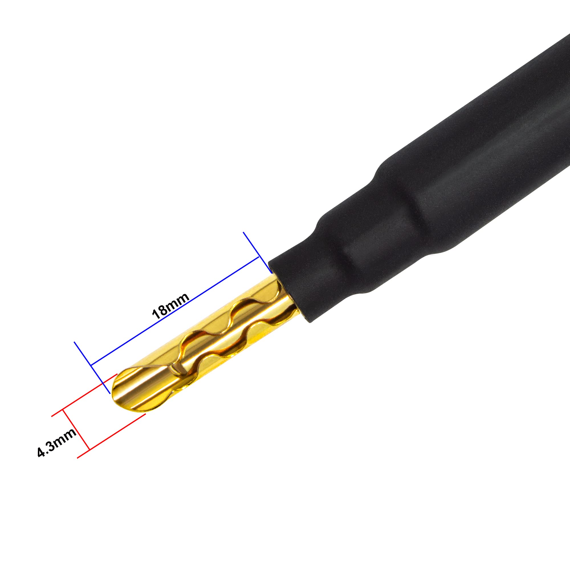 WORLDS BEST CABLES 8 Foot - Coaxial Audiophile Speaker Cable Pair CUSTOM MADE using Mogami 3082 wire & Eminence Gold Plated Banana Plugs (2 plugs on each end)