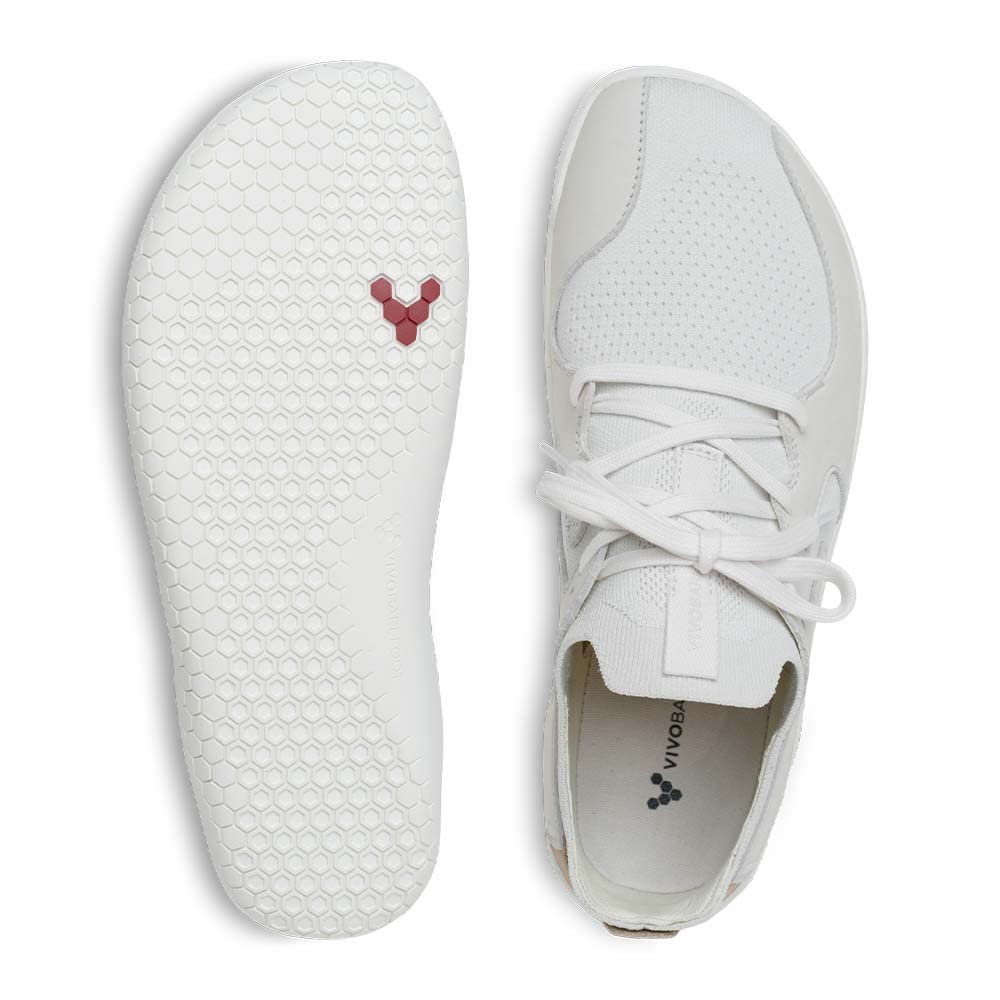 Vivobarefoot Womens Primus Asana Leather Textile Natural Trainers 7.5 US