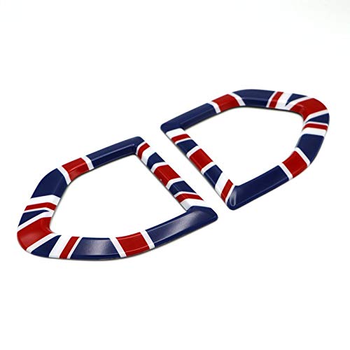 Side Scuttle Lamp Light Pattern Fender Panel Frame Cover Case Cap Trim ABS for Mini Cooper S F60 Countryman (Union Jack Red)