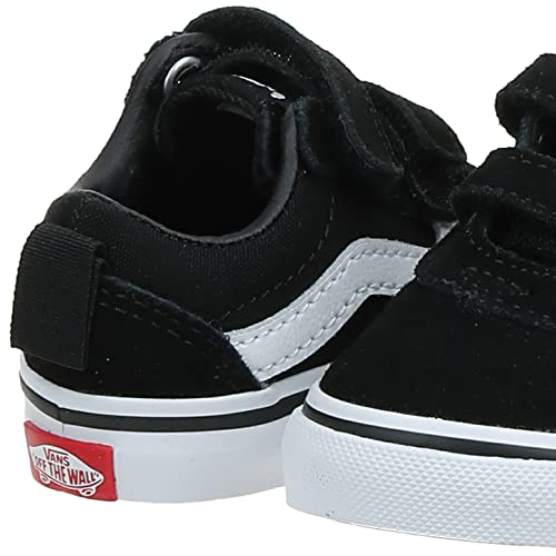 Vans Mid-Top Trainers Sneaker, Suede Canvas Black White, 4 US Unisex Big Kid