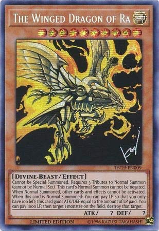 The Winged Dragon of Ra (alternate art) - TN19-EN009 - Prismatic Secret Rare - Limited Edition