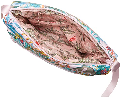 Vera Bradley Women's Cotton Utility Crossbody Purse, Rain Forest Canopy - Recycled Cotton, One Size