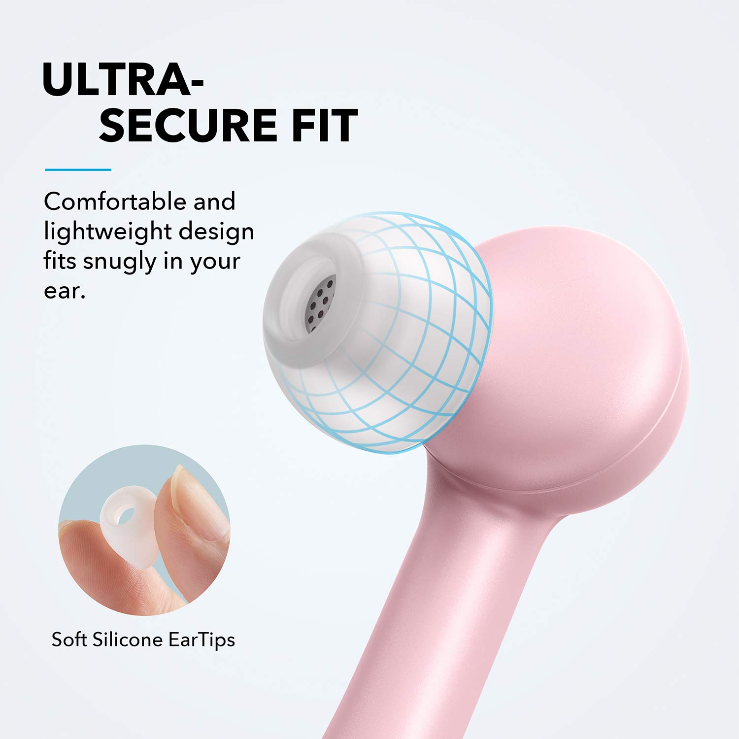 Soundcore True-Wireless Earphones, Anker Liberty Air, Bluetooth 5, 20 Hour Battery Life, Touch Control Earbuds(Renewed)