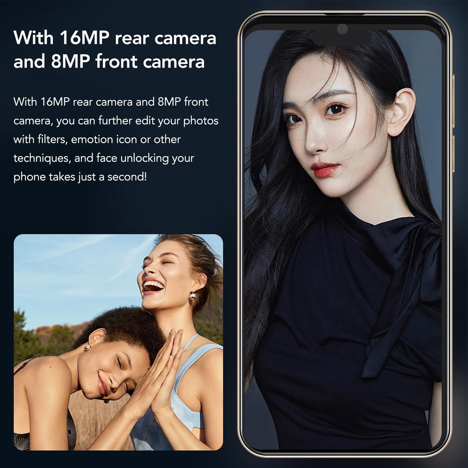 Tangxi Unlocked Smartphone for Android 10.1, 6.1in 2GB 32GB ROM Mobile Phone, 3G Network Dual SIM 4000mAh Large Battery Cell Phone 100β240V (US Plug)