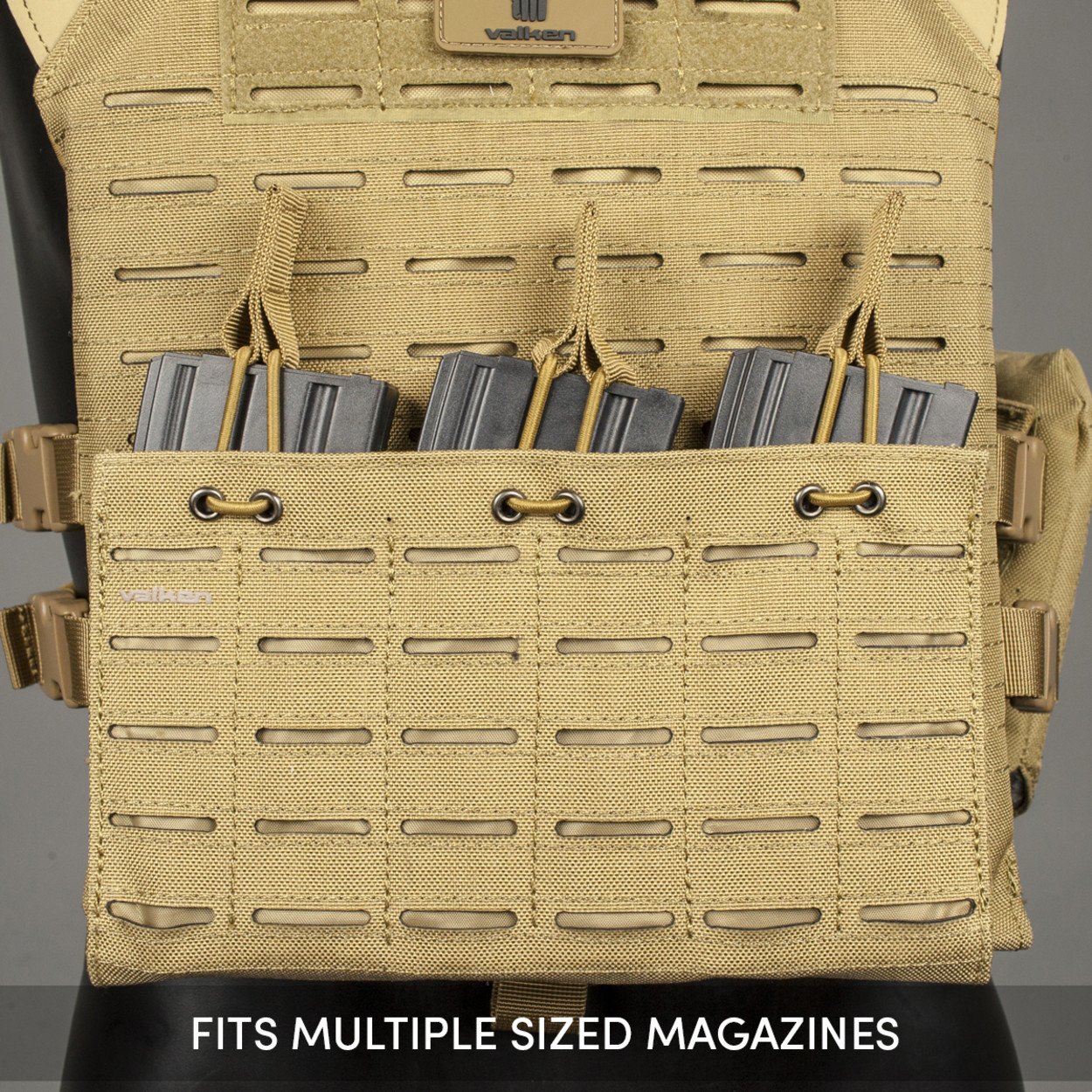 Valken Multi Rifle Mag LC Triple Pouch, Olive, Small