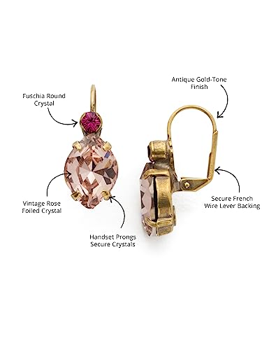 Sorrelli Navette Drop Earrings, Antique Gold-Tone Finish, Radiant Sunrise