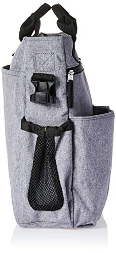 Skip Hop Messenger Diaper Bag with Matching Changing Pad, Duo Signature, Heather Grey