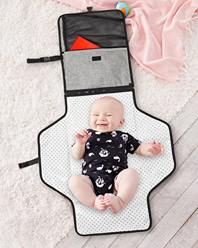 Skip Hop Portable Baby Changing Pad, Pronto, Grey Melange