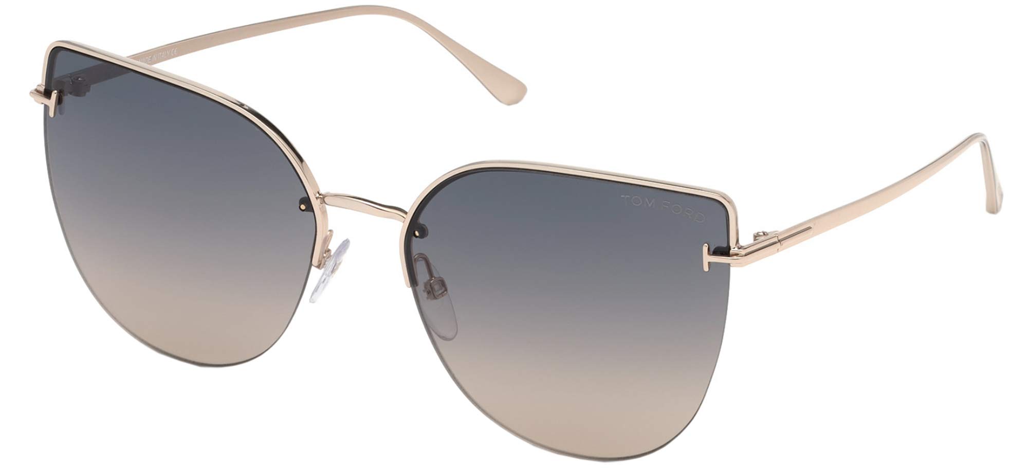Tom Ford FT0652 28B Shiny Rose Gold FT0652 Cats Eyes Sunglasses Lens Category 2