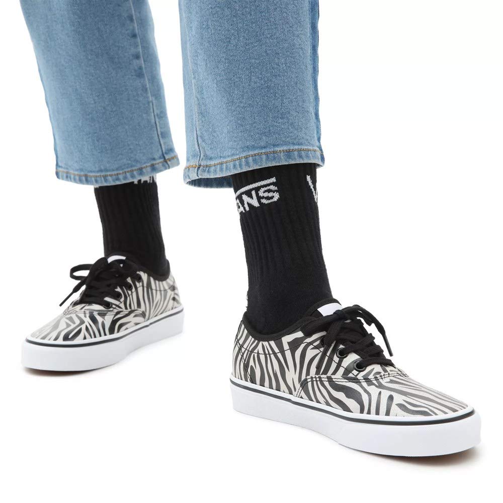 Vans Women's Doheny Decon Suede Sneaker, Metallic Zebra Black White, 8